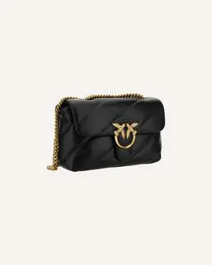 Pinko Love Classic Leather Shoulder Bag