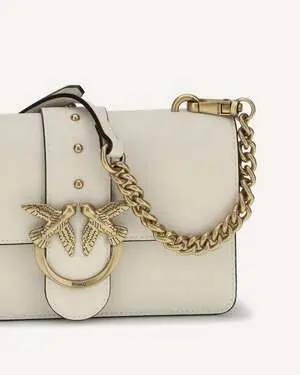 Pinko Love One Small Shoulder Bag With Diamond Cut Logo Buckle