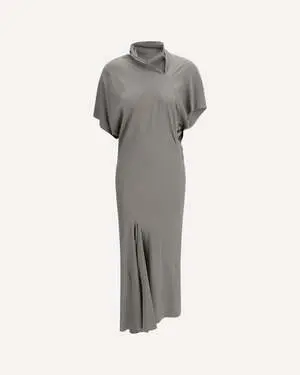 Rick Owens Asymmetric Midi Dress - Grey