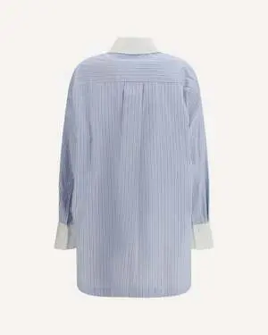 Attico Striped Shirt With Cut-out Detail