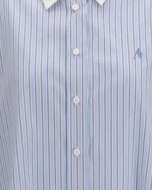 Attico Striped Shirt With Cut-out Detail
