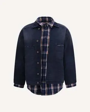 Balenciaga Patched Shirt Jacket Ale - Blue