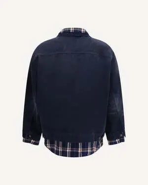 Balenciaga Patched Shirt Jacket Ale - Blue