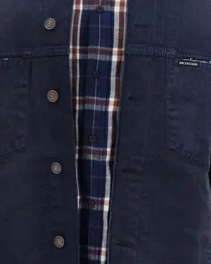 Balenciaga Patched Shirt Jacket Ale - Blue