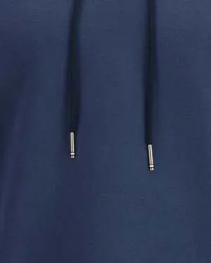 Thom Browne Cotton Hoodie With Signature Stripes - Blue