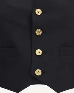 Sacai Twill Vest - Black