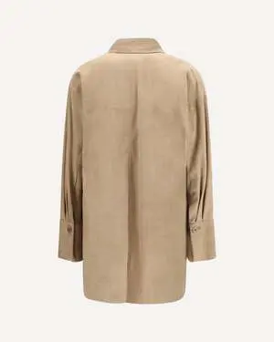 SALVATORE SANTORO Suede Oversized Shirt