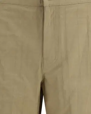 Burberry Textured Check Cotton Straight Leg Pants