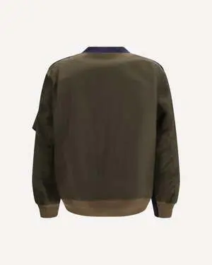 Sacai Sponge Sweatshirt With Zip Pocket - Blue
