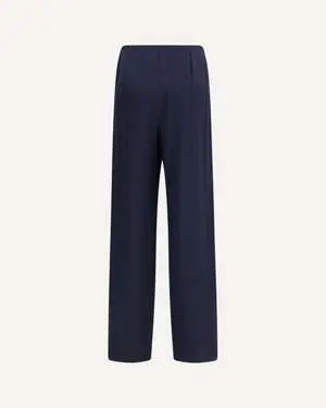 Max Mara Palude Wide-leg Pants In Satin - Blue