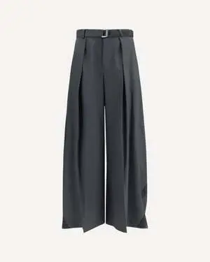 Sacai Wide Leg Belted Pants