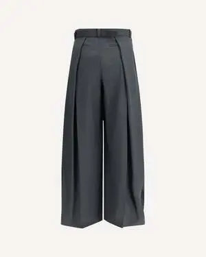 Sacai Wide Leg Belted Pants