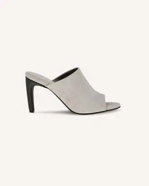 Brunello Cucinelli Suede Mules With Embellished Heels