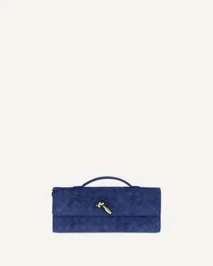 Bottega Veneta Andiamo Clutch With Knot Closure - Blue