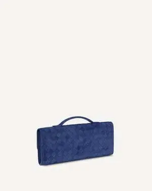 Bottega Veneta Andiamo Clutch With Knot Closure - Blue