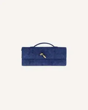 Bottega Veneta Andiamo Clutch With Knot Closure - Blue