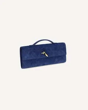 Bottega Veneta Andiamo Clutch With Knot Closure - Blue