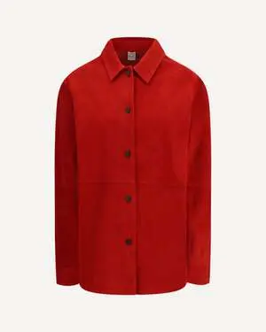 TOTEME Suede Shirt Jacket - Red