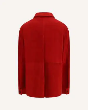 TOTEME Suede Shirt Jacket - Red