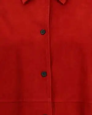 TOTEME Suede Shirt Jacket - Red