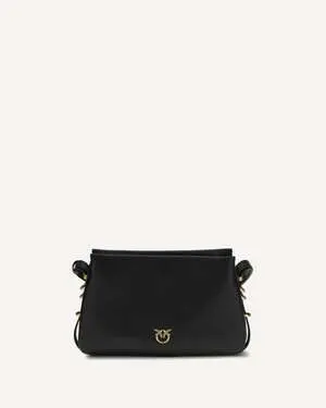 Pinko Mini Shoulder Bag With Decorative Rings - Black