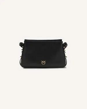 Pinko Mini Shoulder Bag With Decorative Rings - Black