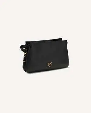 Pinko Mini Shoulder Bag With Decorative Rings - Black
