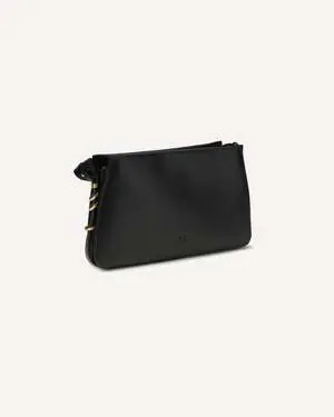 Pinko Mini Shoulder Bag With Decorative Rings - Black