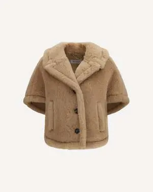Max Mara Corvino4 Alpaca Blend Cape Jacket - Beige