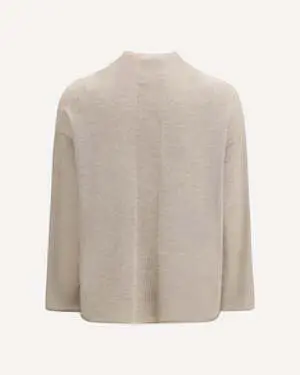 Max Mara Cashmere Turtleneck Sweater With Ribbed Details - Beige