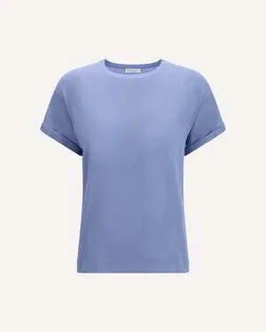 Brunello Cucinelli Cashmere Glitter T-shirt - Blue