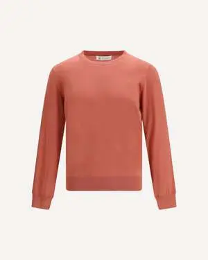 Brunello Cucinelli Cotton Sweater - Orange