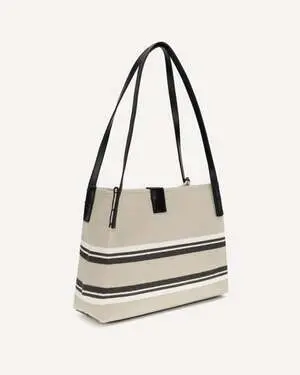 Balmain Canvas Shoulder Bag - Cream