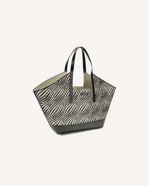 Marni Raffia Effect Fabric Tote Bag