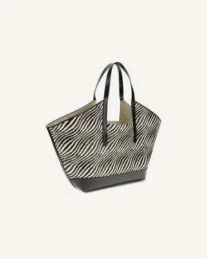 Marni Raffia Effect Fabric Tote Bag