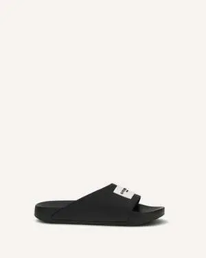 Givenchy Rubber Logo Slides - Black