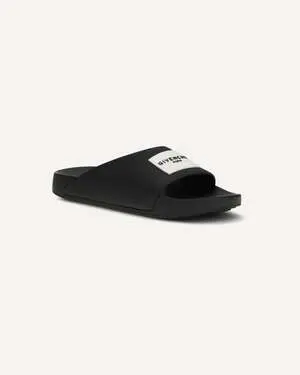 Givenchy Rubber Logo Slides - Black