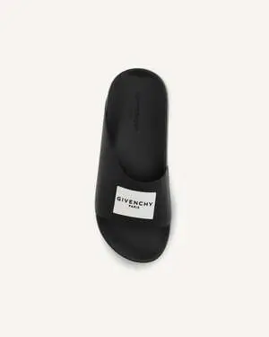 Givenchy Rubber Logo Slides - Black