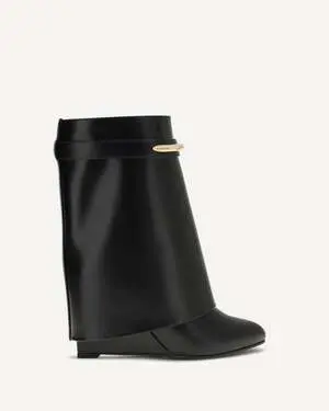 Givenchy Leather Shark Ankle Boots - Black