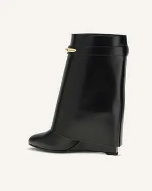 Givenchy Leather Shark Ankle Boots - Black