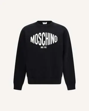 Moschino Printed Organic Cotton Sweatshirt - Black