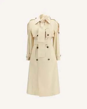 Burberry Long Trerose Trench In Canvas