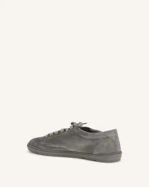 Brunello Cucinelli Suede Lace-up Sneakers - Grey