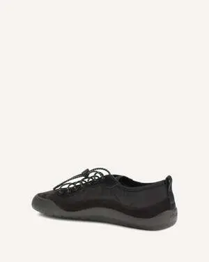 Prada Leather And Fabric Sneakers - Black