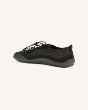 Prada Leather And Fabric Sneakers - Black