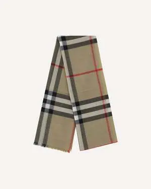 Burberry Silk And Wool Blend Scarf