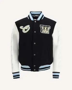 Off-White Varsity Star Logo Jacket - Black