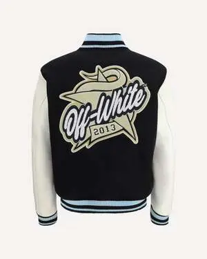 Off-White Varsity Star Logo Jacket - Black