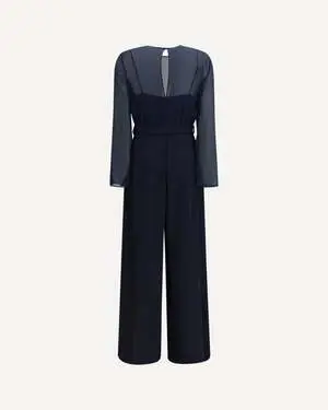 P.a.r.o.s.h Cady And Chiffon Jumpsuit