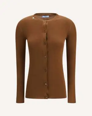 Prada Ribbed Virgin Wool Cardigan